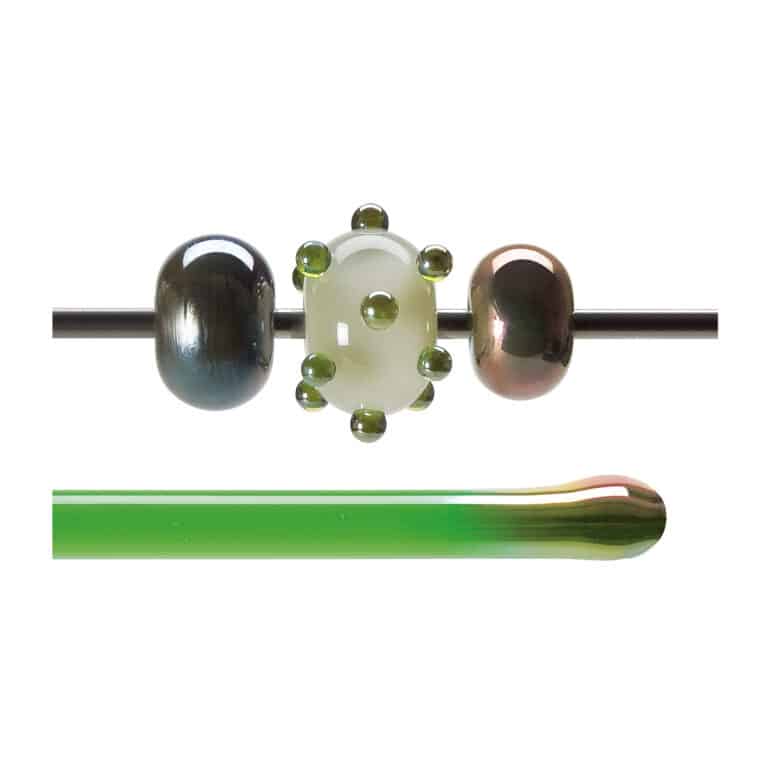 Bullseye Glass | About Our Glass | Green Lustre Rods (001707)