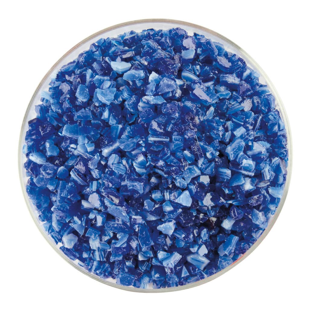 Bullseye Glass | About Our Glass | Caribbean Blue White (002112)