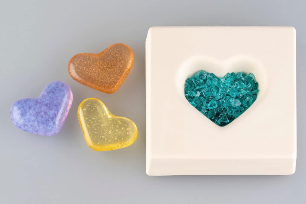Bullseye Glass | Mold Tips | Heart Casting Mold (8976)