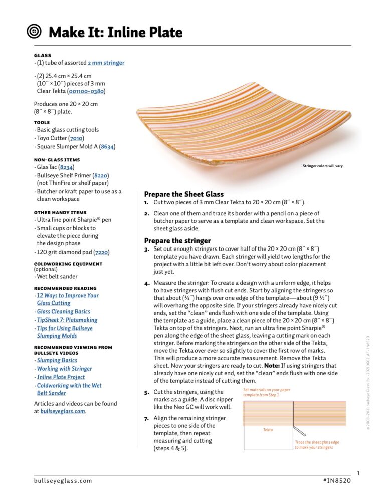 Bullseye Glass | Make It Project Article | Inline Plate
