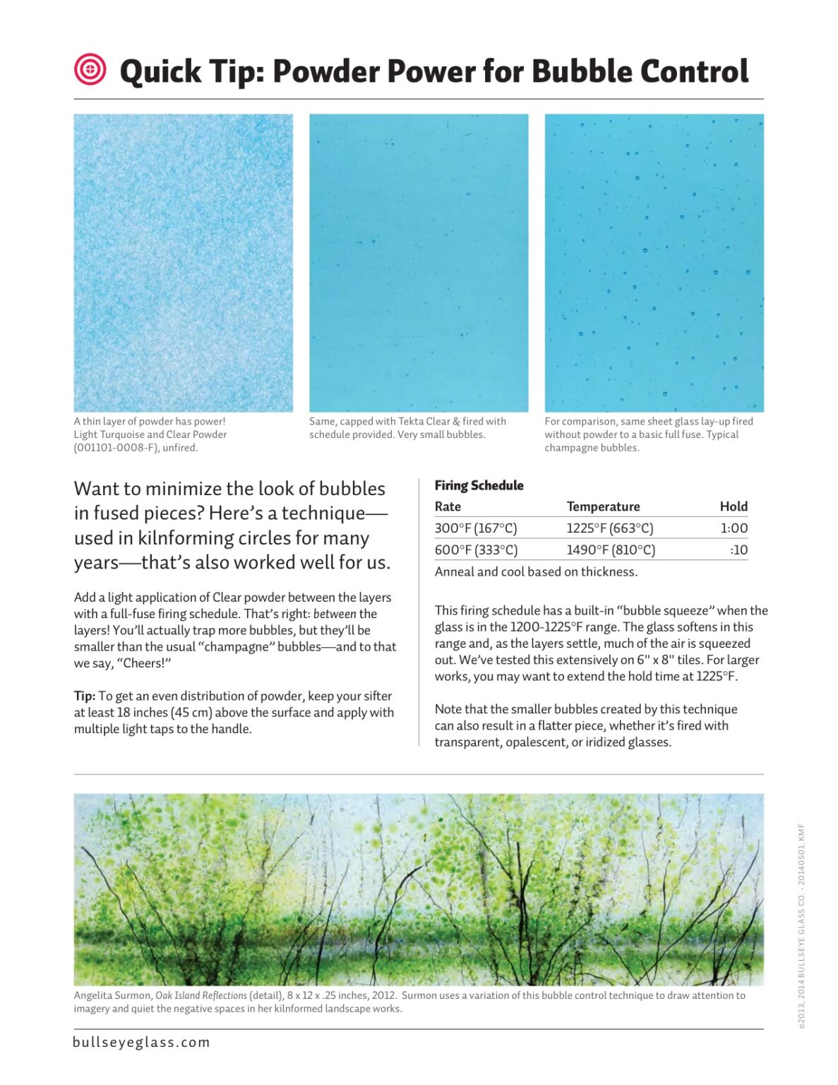 Bullseye Glass | Quick Tip Article | Powder Power