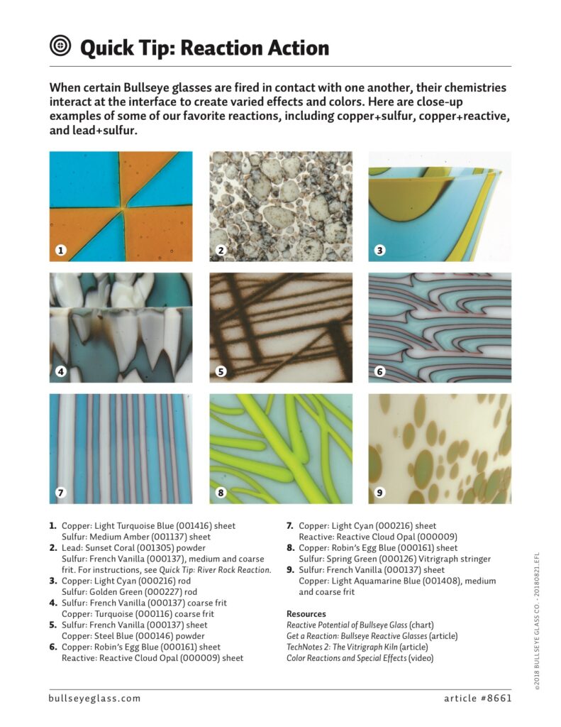 Bullseye Glass | Quick Tip Article | Reaction Action