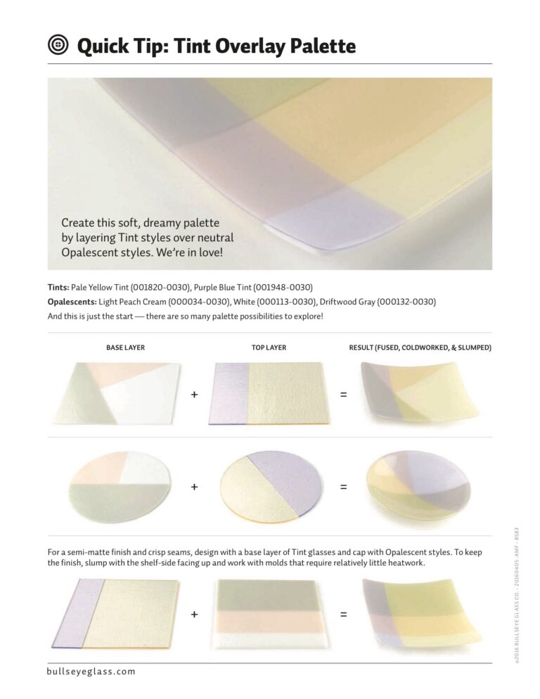 Bullseye Glass | Quick Tip Article | Tint Overlay Palette