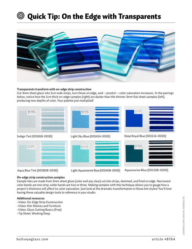 Bullseye Glass | Quick Tip Article | On the Edge with Transparents