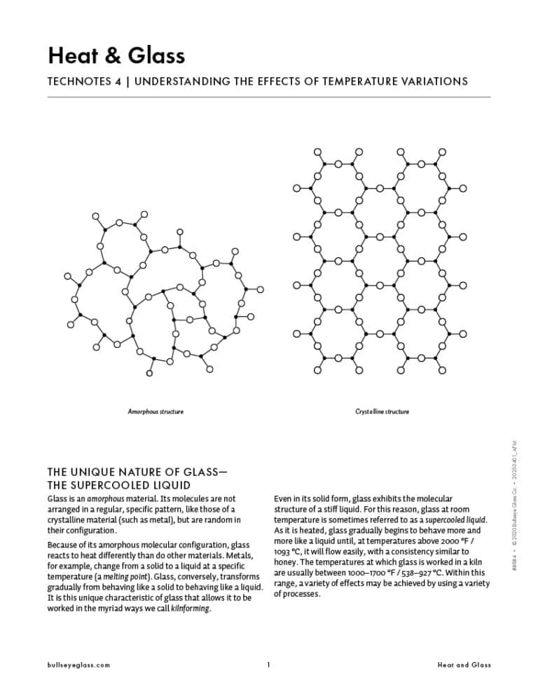 Bullseye Glass | TechNotes Article | Heat & Glass
